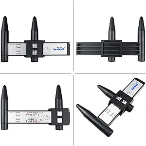 WHEEL CONNECT PCD Gauge，Wheel/Rim Bolt Pattern Measuring Tool, PCD Ruler, Sliding Caliper for 4 5 6 8 Holes