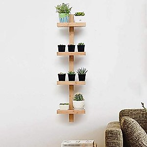 PIBM Stylish Simplicity Shelf Wall Mounted Floating Rack Shelves Solid Wood Display Bedroom Books Potted Plants Background Wall,3 Sizes Avaliable, 98x25x12cm