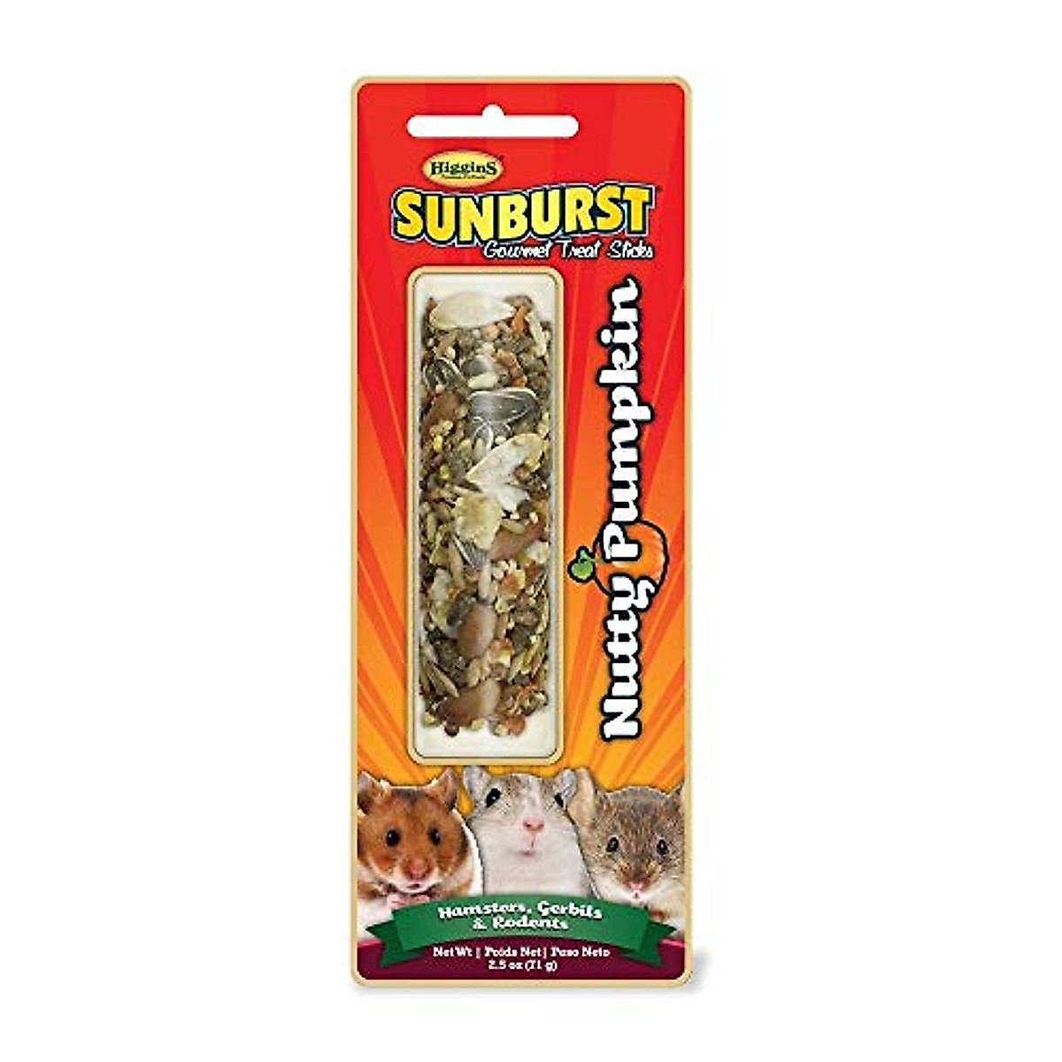 Higgins Group Higgins Nutty Pumpkin Stix Hamster/Gerbil 2.1 Oz Treat, 1Count, One Size