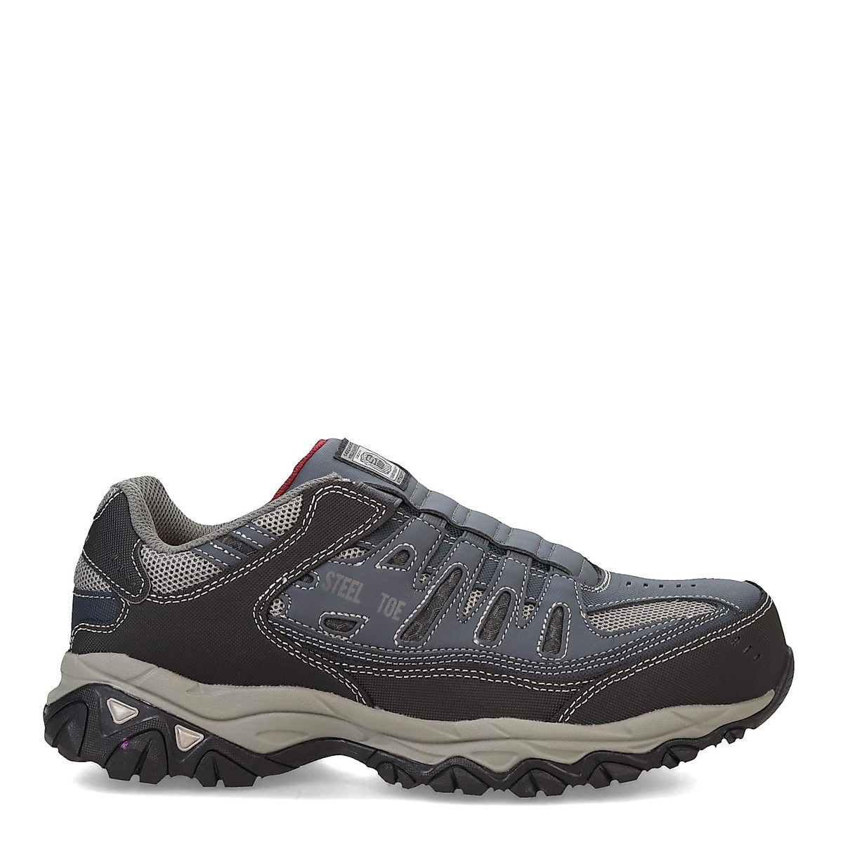 Skechers Men's Cankton Ebbitt Steel Toe Construction Shoe, Navy/Grey, 9