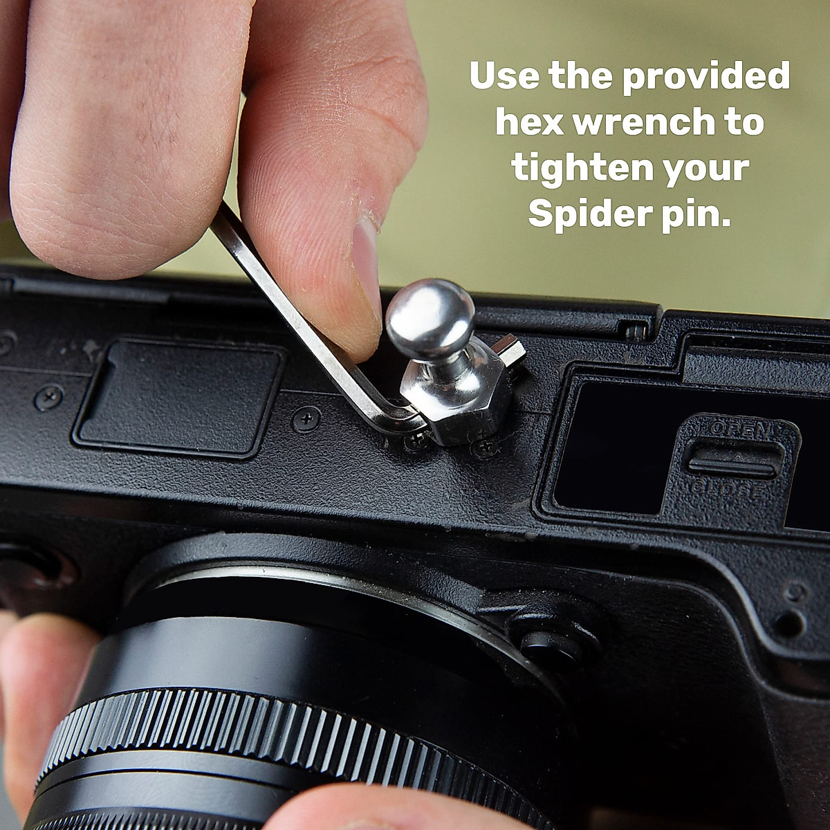 Spider Holster - BlackWidow Camera Holster + Pin - Self Locking Holster for Carrying a Light Weight Camera from Any Belt!