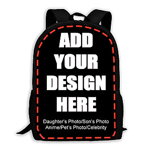 Zifoca Custom Laptop Backpack, Customized Backpacks With Photos, Personalized Travel Backpacks Bookbag Gifts For Women Men 17IN