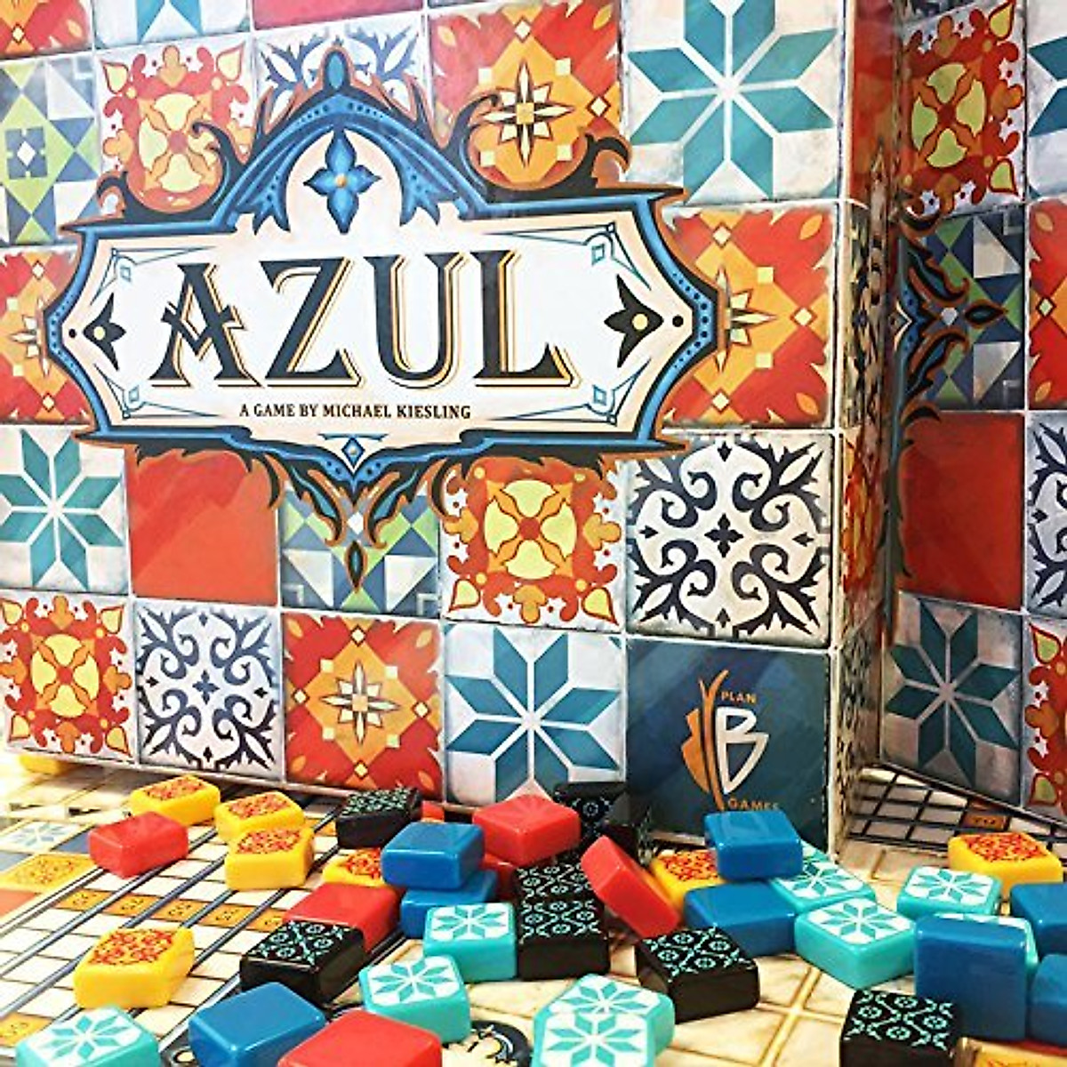 Azul-Board Game Strategy-Board Mosaic-Tile Placement Family-Board for Adults and Kids Ages 8 up 2 to 4 Players