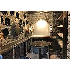 Rustic Lantern Wall Mounted Set - Large Black