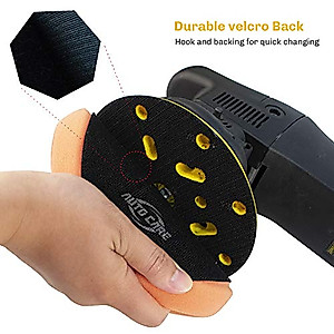 Autocare 6Pcs 5.5" Face for 5" Backing Plate Compound Buffing Sponge Pads Polishing Pads Kit Buffing Pad for Car Buffer Polisher Sanding,Polishing,Waxing