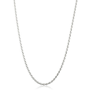 JOTW Sterling Silver 2mm Rope Chain (Sterling-Sterling Silver, 20 Inches) (I-2591)