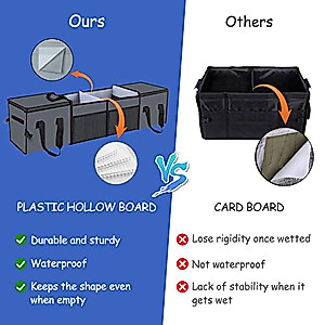 X-cosrack Car Trunk Organizer, Storage with Insulation Cooler Bags for SUV, Truck, Automotive, Van, Cargo, Collapsible Portable Multi Compartments Cargo Organizer with Straps