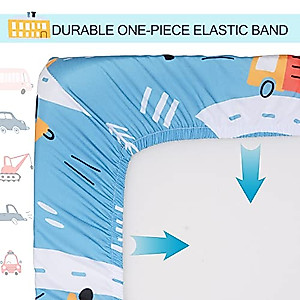 Mini Crib Sheets for Boys and Girls,SUYFHDC 38 * 24in Crib Sheets, Soft and Cozy Crib Sheets, Crib Sheet for Standard Crib and Toddler Mattresses - 1 Pack