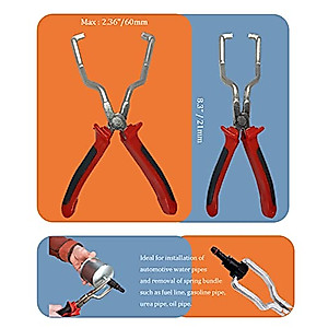 4pcs Hose Clamp Pliers Set,Fuel Line Pliers Set with Case,Hose Removal Plier,Fuel Filter Caliper,Hose Pipe Clamp Plier,Hose Grip Pliers for Automotive Coolant Fuel Oil Water Pipe Repair Tools