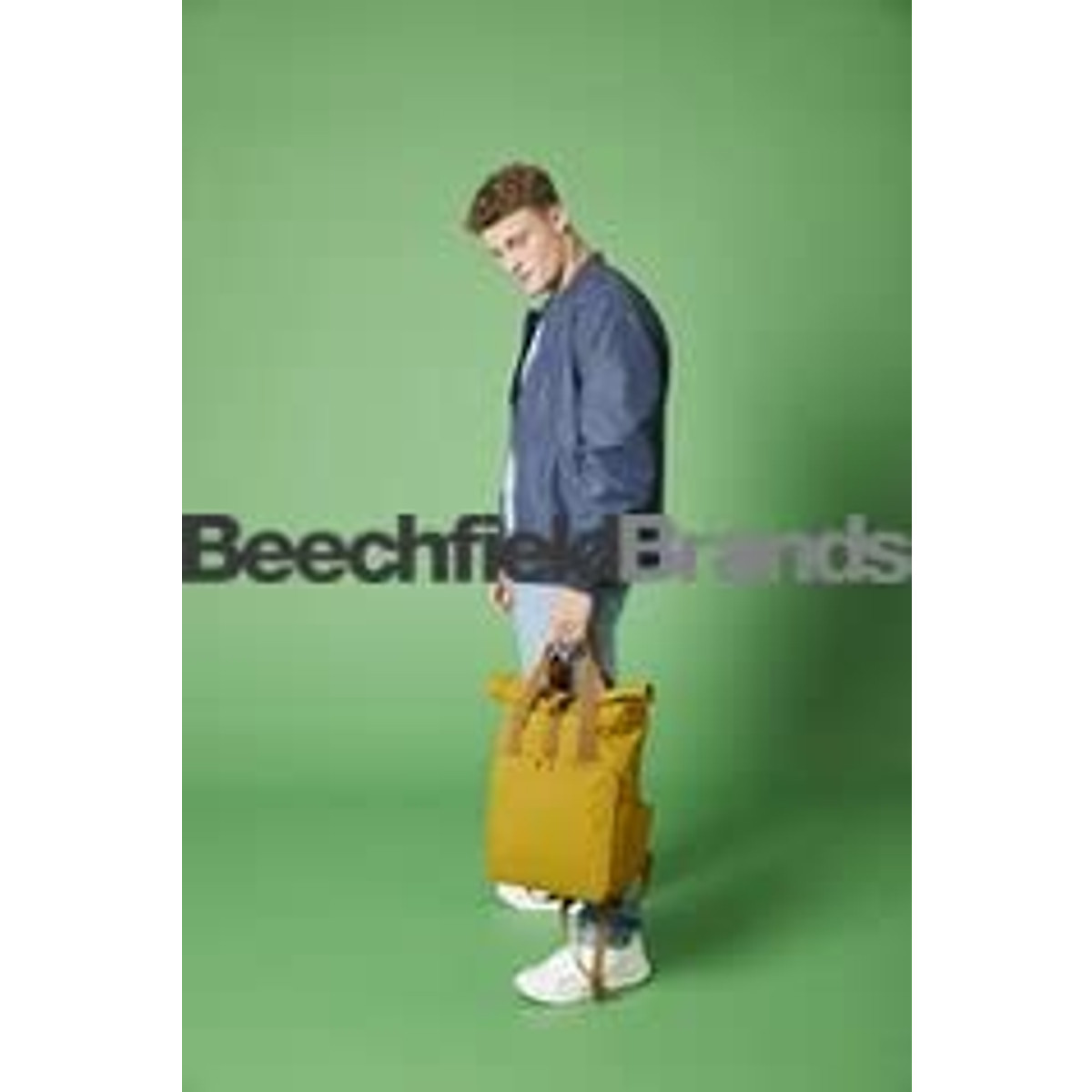 BagBase BG118L Recycled Twin Handle Roll-Top Laptop Backpack, Mustard, One Size