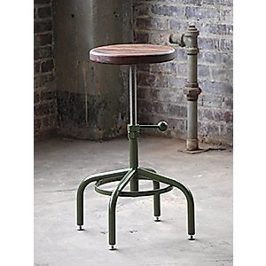 Walnut Industrial Factory Green Adjustable stool simple modern and minimalist bar stool