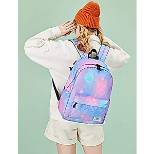 mygreen Galaxy Backpack for Girls, Boys, Kids, Teens, 14 inch Durable Book Bags for Elementary, Middle, Junior High School Students, A Gift That Gives Back Purple