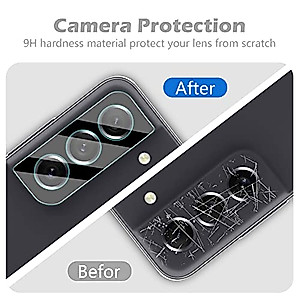 imluckies [3 Pack] for Samsung Galaxy S21 FE Camera Lens Protector, Ultra Thin Tempered Glass, Anti-Scratch & HD Clear, Easy Installation, Case Friendly Only for Samsung S21 FE 5G 2021 - Black
