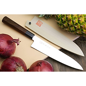 Yoshihiro Ice Hardened Stainless Steel Wa Gyuto Japanese Chef Knife (8.25'' (210mm))
