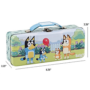 The Tin Box Company Bluey Pencil Box with Handle Clasp & Hinge, Model: 479407-12