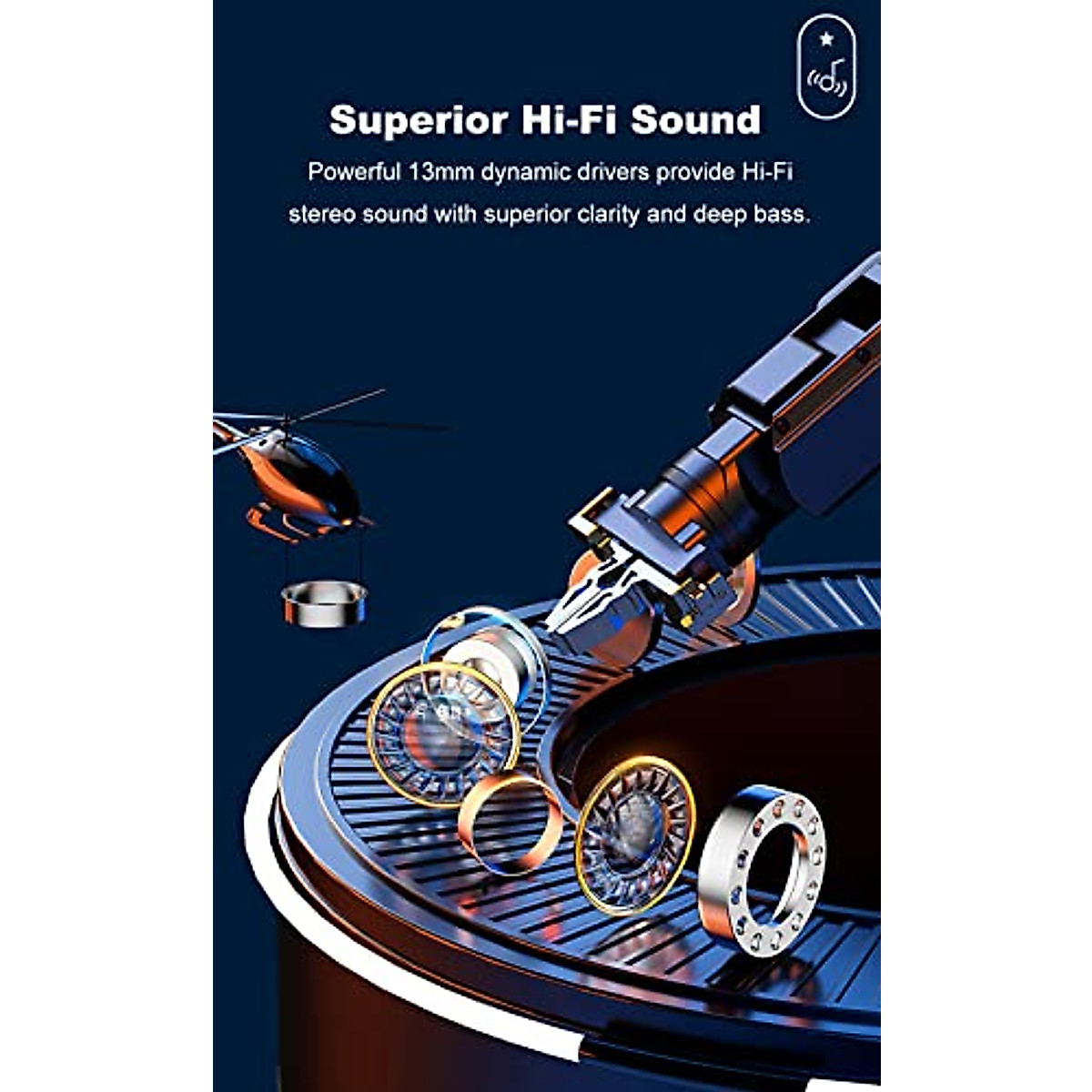 Wireless Earbuds, Eranova Bluetooth 5.1 Earphones Headphones Built-in 4 Mics ENC Noise Cancelling 30H Playtime IPX6 Waterproof Deep Bass USB-C Charge for iPhone Android Sports