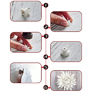 SUVCOTIN Ceramic Wall Flower Decor Sunflower 3D Hanging Artificial Flower Home Garden Farmhouse Decoration, Blue, 3.54 in