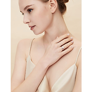 EAMTI 2CT 925 Sterling Silver Engagement Rings Pear Cut Cubic Zirconia CZ Wedding Promise Rings for Her Stunning Teardrop Wedding Bands for Women Size 7