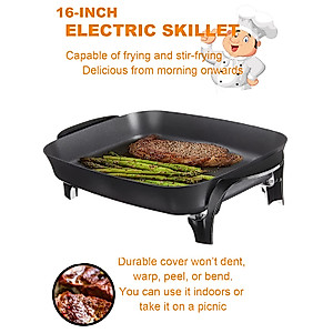 16 inch Nonstick Electric Skillet - Roasts, fries, grills, stews, bakes, and makes one-dish meals.