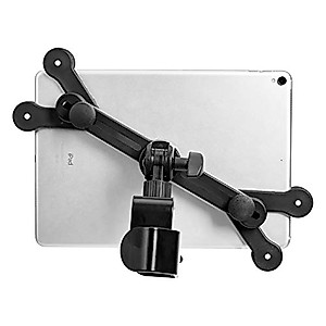 Amazon Basics Adjustable Tablet/iPad Mount Holder for Microphone and Music Stand, Black