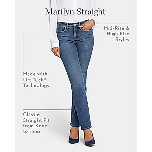 NYDJ Women's Marilyn Straight Denim Jeans, Cooper, 12