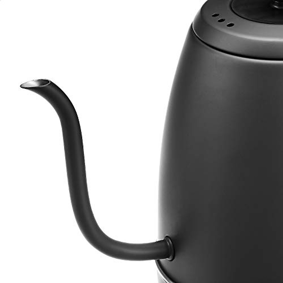 AmazonCommercial Black Stainless Steel Electric Gooseneck Kettle