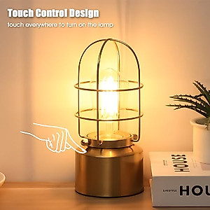 Haian Support 3-Way Dimmable Industrial Table Lamp with USB Ports