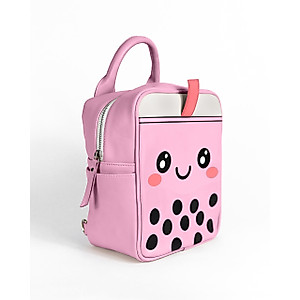 Boba Premium Faux-Leather Backpack, Crossbody, or Purse (Milk Tea)