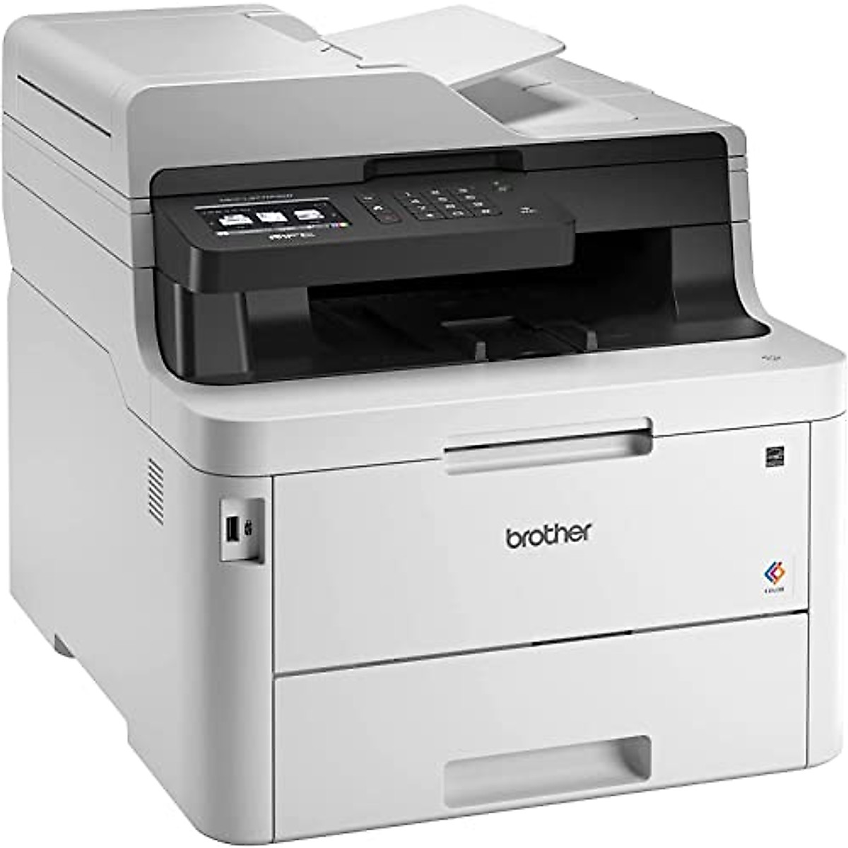 Brother MFC-L3770CDW Wireless Color All-in-One Laser Printer, Auto 2-Sided Printing, 3.7 Inch Color Touchscreen, Print Scan Copy, 30-Sheet Capacity, Bundle with FLASNAKE Printer Cable