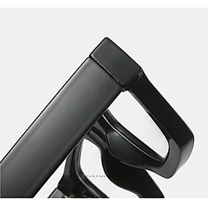 PARWANA Fashion Square Reading Glasses Clear Vision Computer Readers Blue Light Blocking Flat Light Mirror (Color : C3, Size : +350)