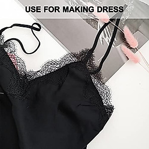 Bias Tape Double Fold 1/4 Inch, Double Fold Bias Binding Tape 55 Yards Per Roll for Crafts, Sewing, Seaming, Hemming, Piping, Quilting, Drawstring Making (Black)