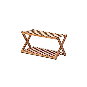 DINGZZ Home 2-Tier Shoe Rack Friendly Fits Shoes Great for Closets, Bedrooms or Doorways