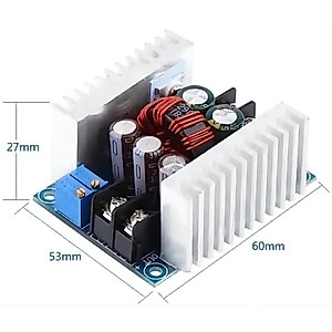 WWZMDiB Constant Current CC CV Buck Converter Module DC 6-40V to 1.2-36V 20A 300W Adjustable Step Down Voltage Regulator Power Supply Module with Short Circuit Protection Function