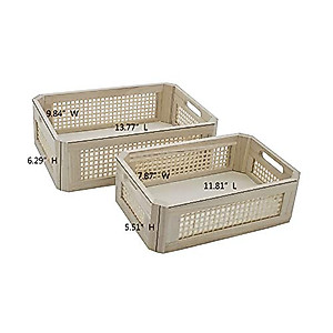 Woven Wooden Bamboo Basket,Rectangular Storage Basket,Natural and Decorative, Arts and Crafts.
