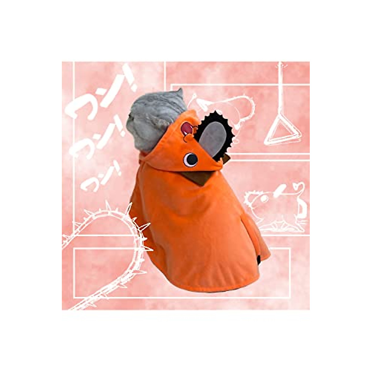 Wolancy Pochita Cat Dog Costume Chainsaw Cloak for Pet Halloween Clothes