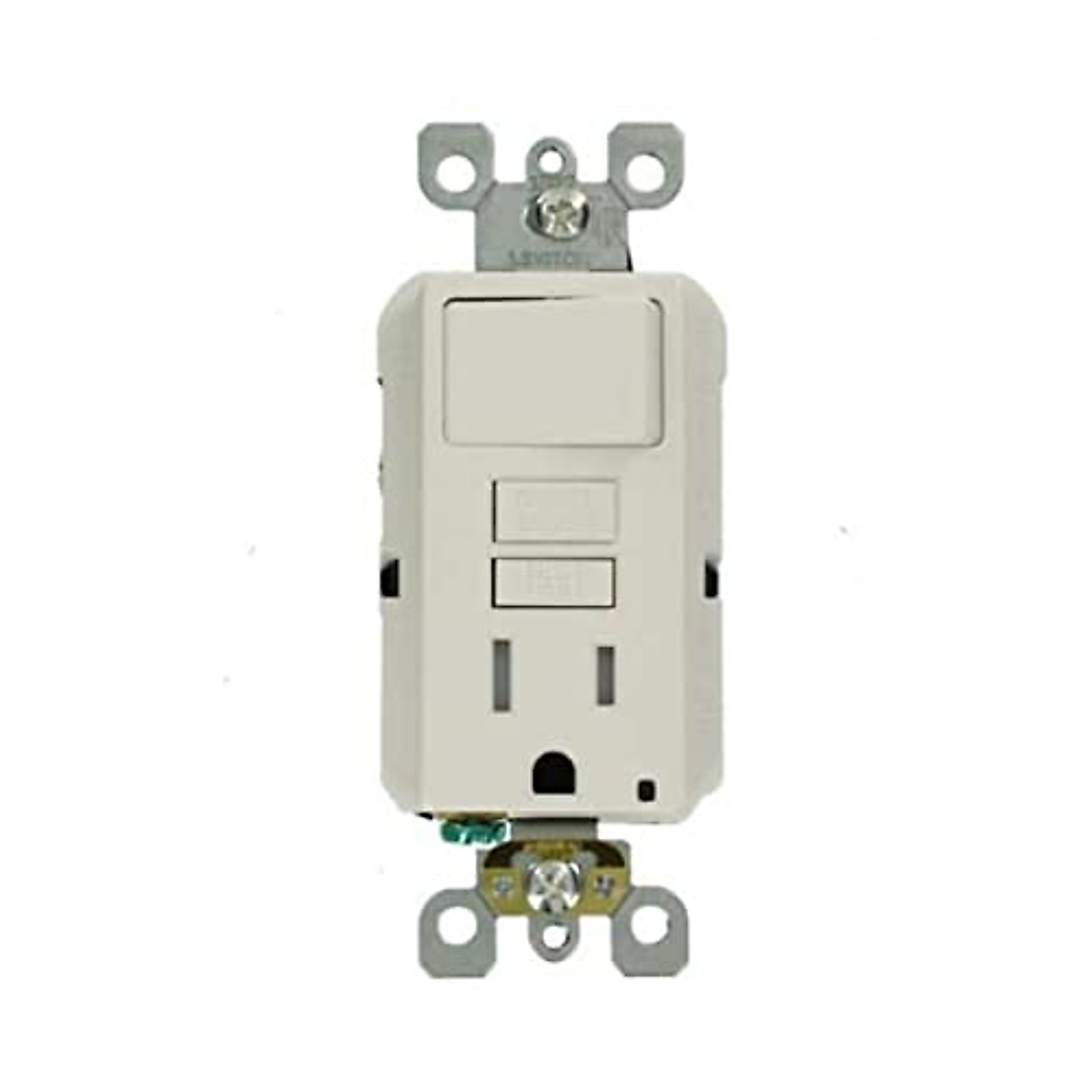 Leviton GFSW1-KW TR GFCI/Switch Combo NO WLPLT WHT