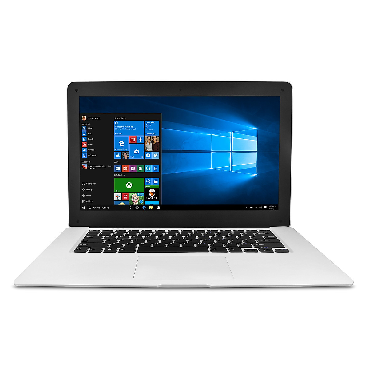 Ematic EWT144WH 14.1" HD Quad-Core 32GB Laptop with Windows 10