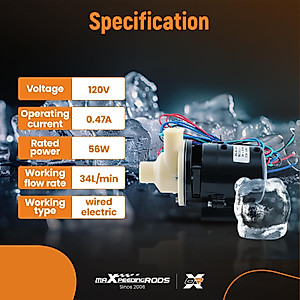 maXpeedingrods Pump Motor Assembly for Hoshizaki PA0613 Ice Maker Machine Water Pump with Capacitor, 12V 60Hz 10W for Hoshizaki KM-515MAH KM-320MAH KM-500MAE