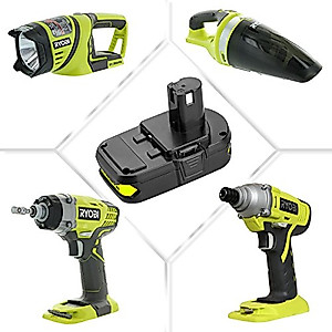 Powilling 2Pack 3000mAh Ryobi 18V Lithium Battery Pack Replacement for Ryobi 18-Volt ONE+ P104 P105 P102 P103 P107 Cordless Tools Battery