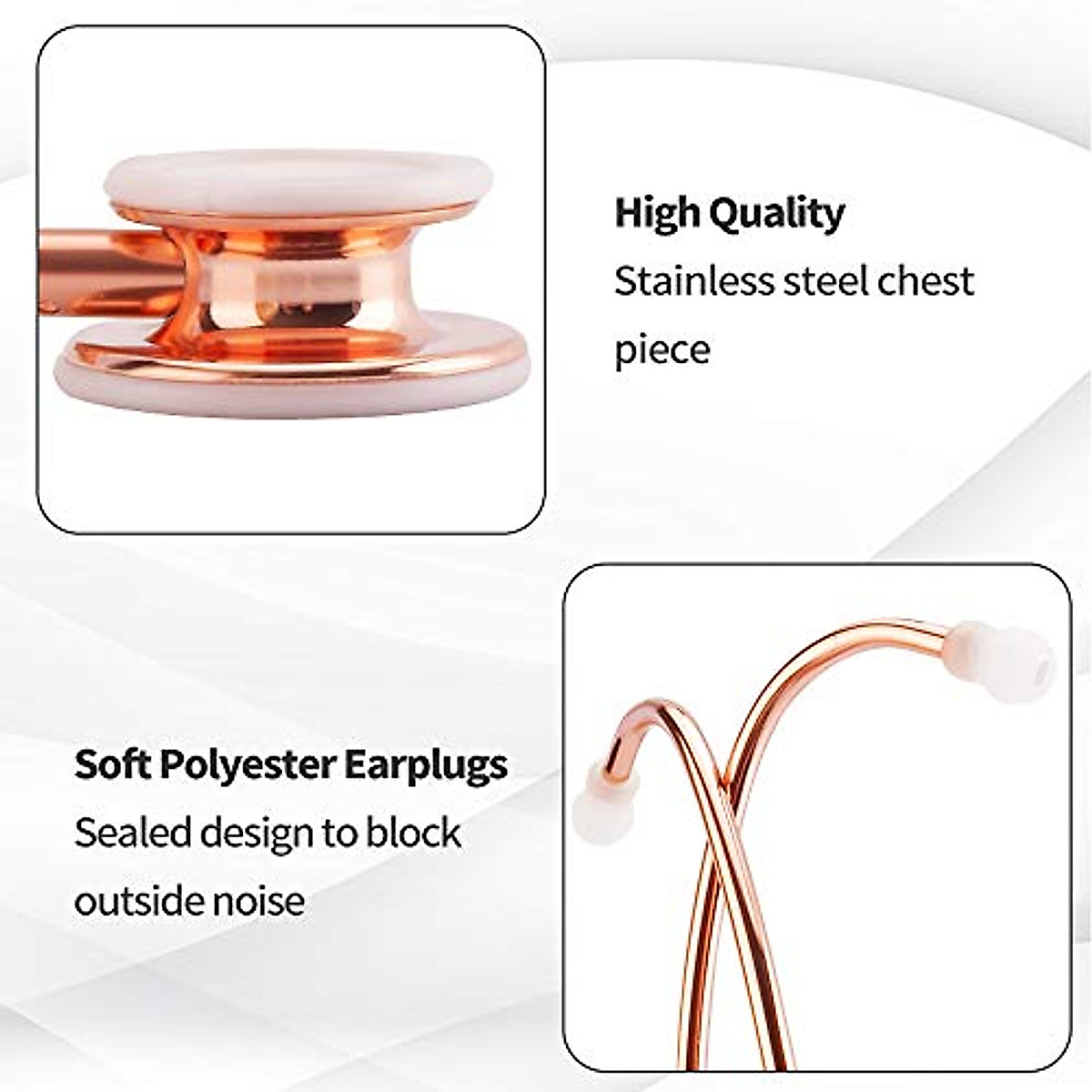 Scienlodic Professional Double Head Stethoscope Home Clinical Use Customized Gold-Plated High-end