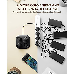 VIYISI Portable Charger Station USB C 5000mAh, 4 Pcs Fast Charging Power Bank with Charging Dock, Battery Pack Charging Kit for iPhone 15 Samsung Google LG Android Type-C Phones