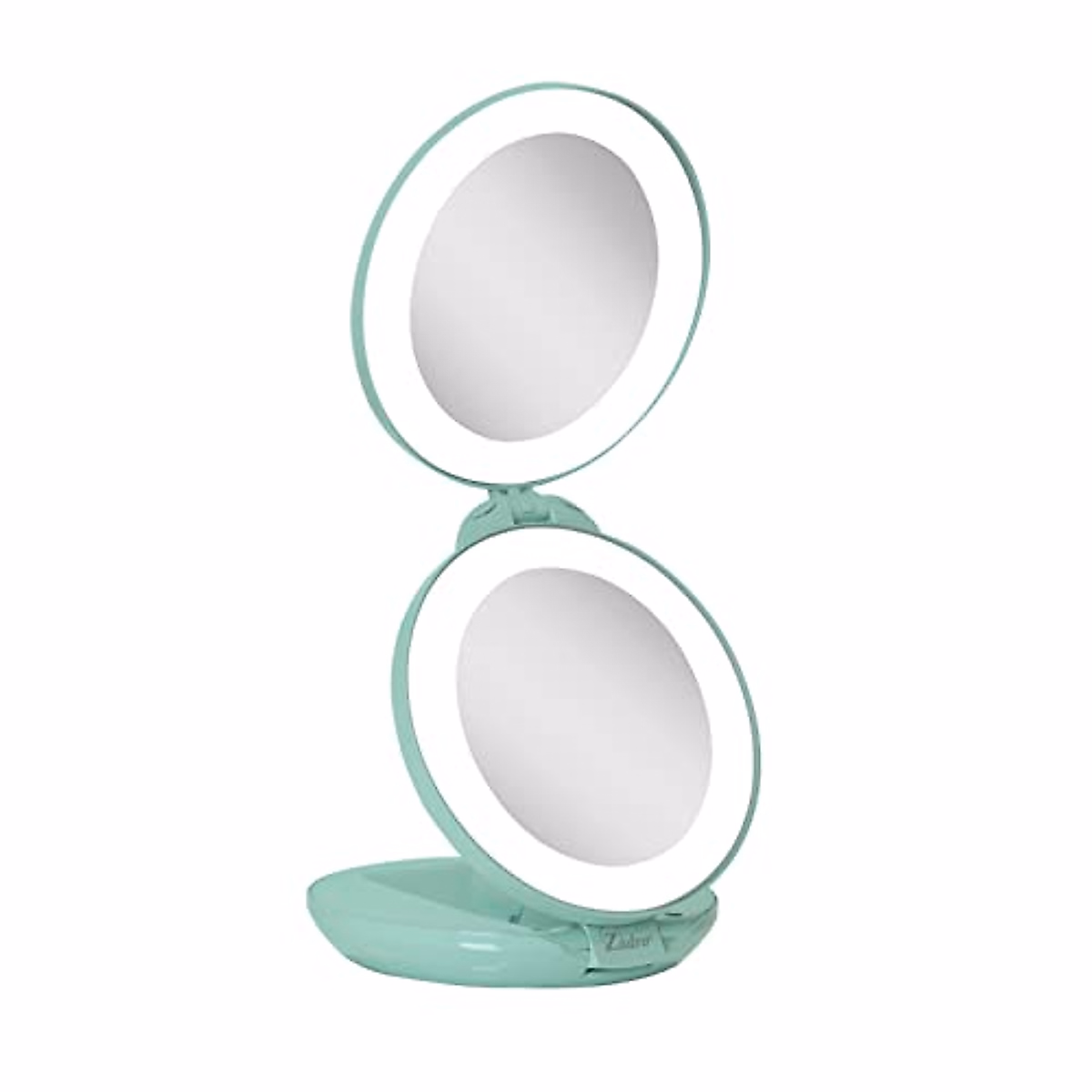 Zadro 4.5" Round LED Compact Mirror 10X/1X Travel Mirror with Lights and Magnification 3 AAA Batteries LED Makeup Mirror