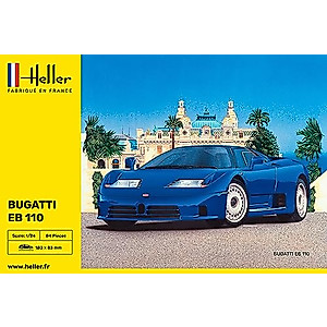 Heller HEL80738 1:24-Bugatti EB 110, Unpainted