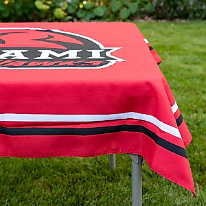 College Flags & Banners Co. Miami Redhawks Logo Tablecloth or Table Overlay