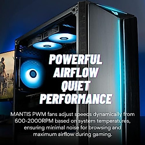Empowered PC Mantis V2 Gamer Desktop (NVIDIA GeForce RTX 3080 (~ 4070), Intel 8-Core i7-11700F Processor, 32GB RAM, 512GB NVMe SSD + 2TB HDD, WiFi+BT, Windows 11 Home) Tower Gaming RGB Computer