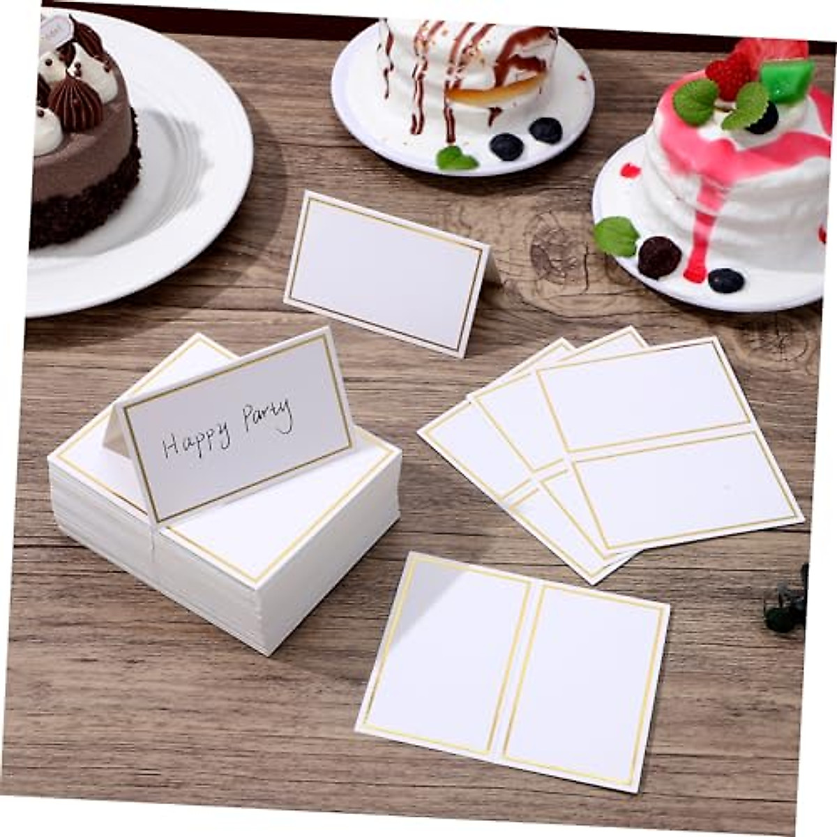 LABRIMP 120pcs Hot Stamping Table Card Table Cards Seating Cards Table Tents Place Cards for Table Setting Wedding Place Cards Tabletop Place Cards Food Labels for Party Buffet Paper Jam