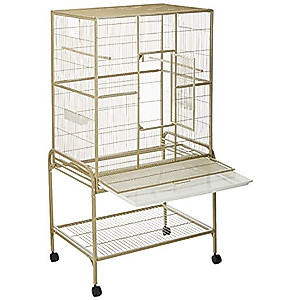 A&E CAGE CO 32-Inch by 21-Inch Flight Cage and Stand, Sandstone