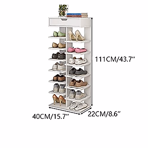 Shoe Shelf Multi-Layer Household Shoe Rack Economical Shoerack Space Saving Door Shoe Rack Simple Shoe Cabinet Home Storage (Color : Wood)