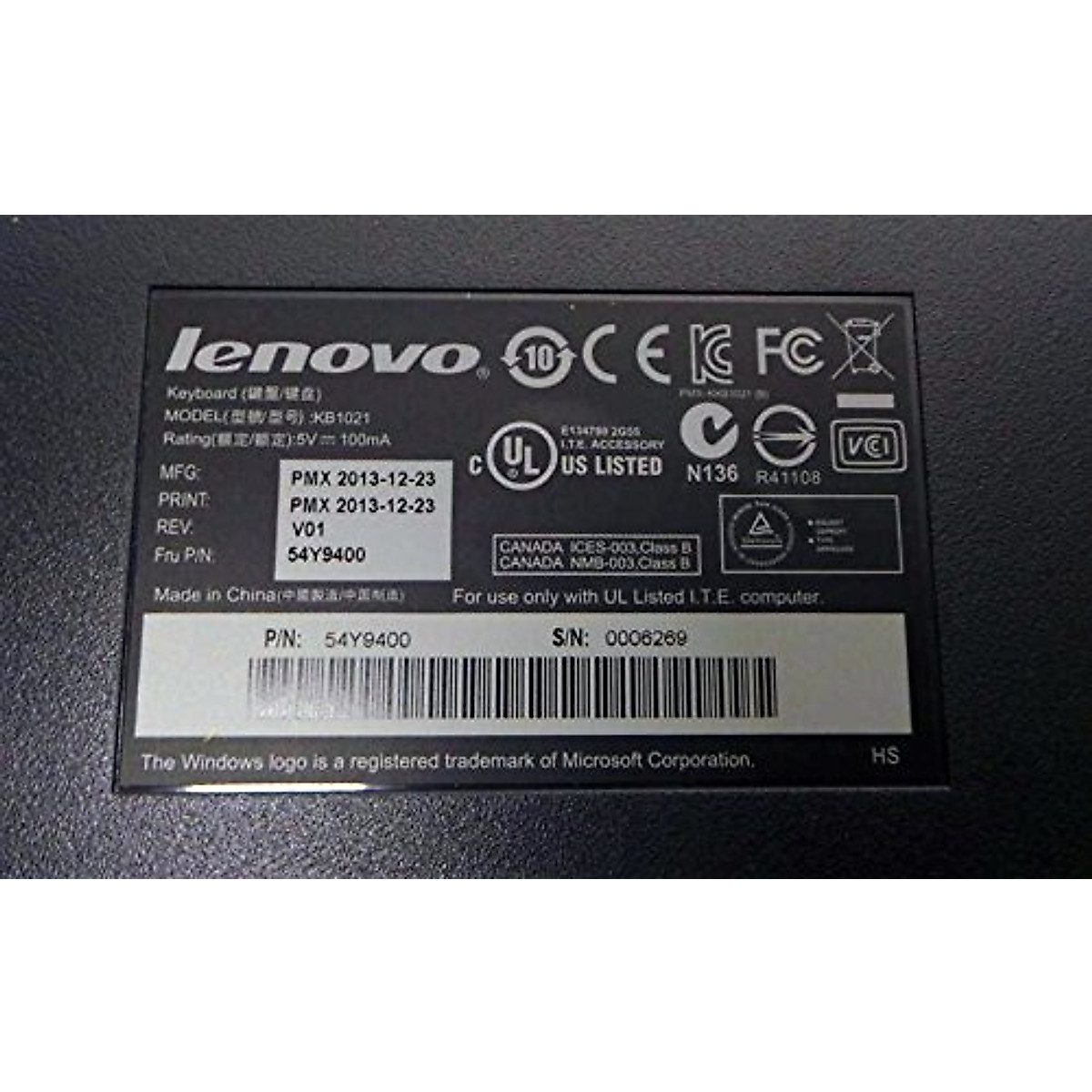 Genuine 54Y9400 45J4888 IBM Lenovo Black Preferred Pro USB Wired Computer Work Office Home Keyboard and Mouse Set Kit Compatible Keyboard Part Numbers: 41A5289, SK-8825, 54Y9400, KB1021 Compatible Mouse Part Numbers: 45J4888, 25011476, 45J4889, M-U0025-O