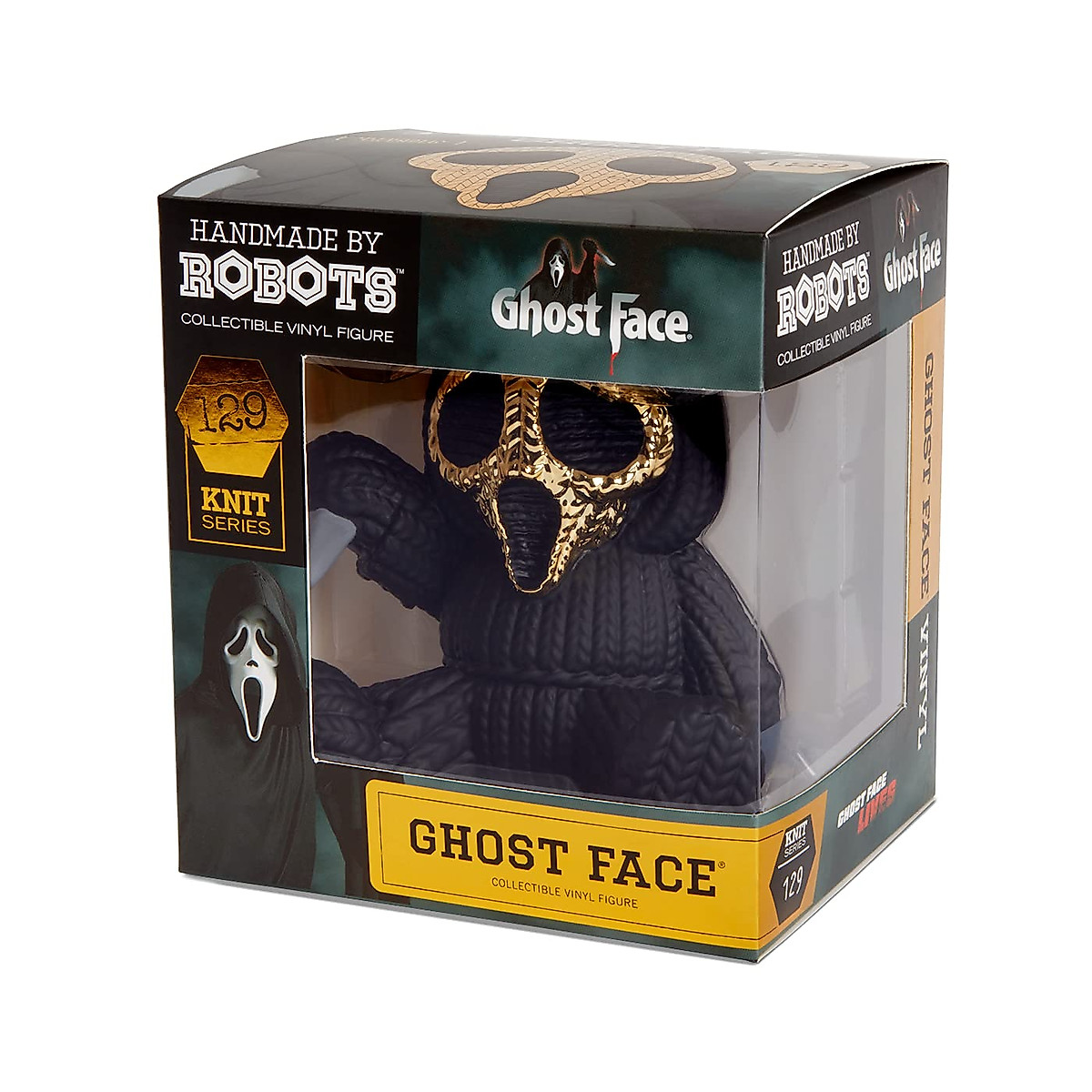 Handmade by Robots Ghost Face Chrome Gold Vinyl Figure